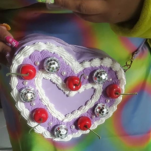 Heart Shaped Cake Purse/ Frosted Kawaii Purse/ Cute Cake Handbag ...