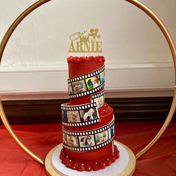 Custom Movie Star Cake Topper, Hollywood Party Decorations ...