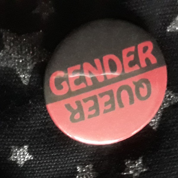 Gender Queer Pinback Button Badge LGBT Trans Pins Genderqueer - Etsy