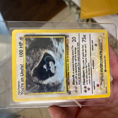Pokemon Pregnancy Card, Pokemon Gender Reveal, Custom Pokemon Card ...