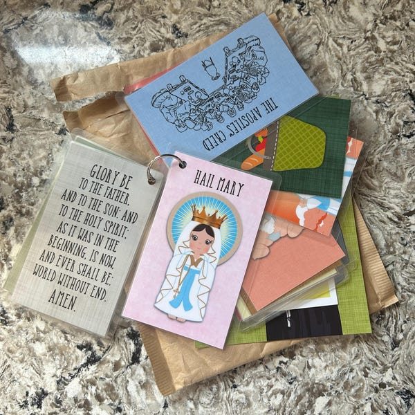 Set of 12 Saint Cards. Kids Saint Cards. First Communion Gift. Baptism ...