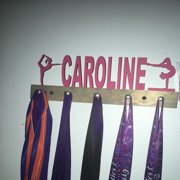 Personalized Gymnastics Medal Holder Display- 12 or 20 Inch - Gift for ...