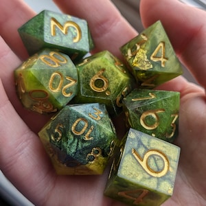 Faerie Fire Handmade Sharp Edge Dice Set Dungeons & - Etsy