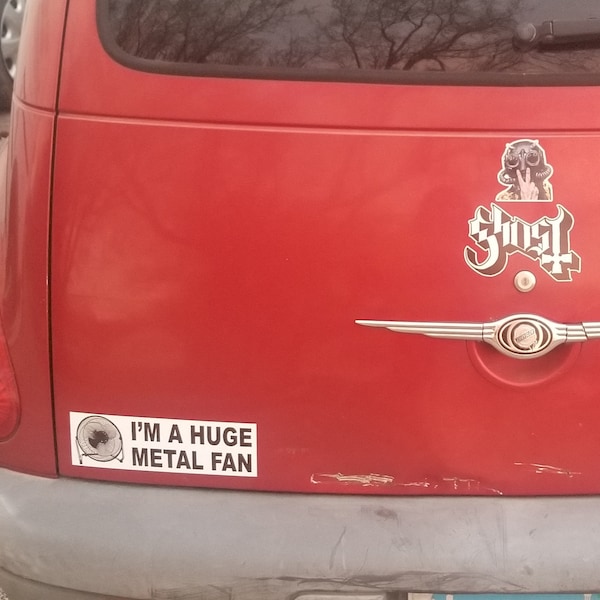Funny "i'm a Huge Metal Fan" BUMPER STICKER Heavy Metal - Etsy