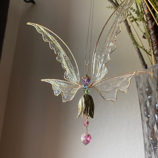 Fairy Suncatcher Large - Birthstones & 24 More Colors - Silver or Gold ...