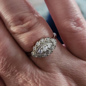 Old Mine Cut Moissanite Diamond Dangle Drop Earring, Solitaire Vintage ...