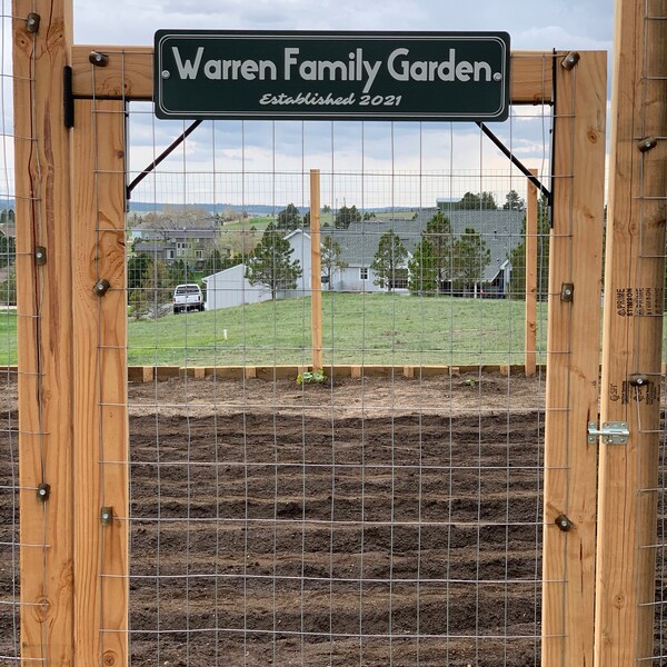 Family Garden Sign, Personalized Since Established Date Sign, Custom ...