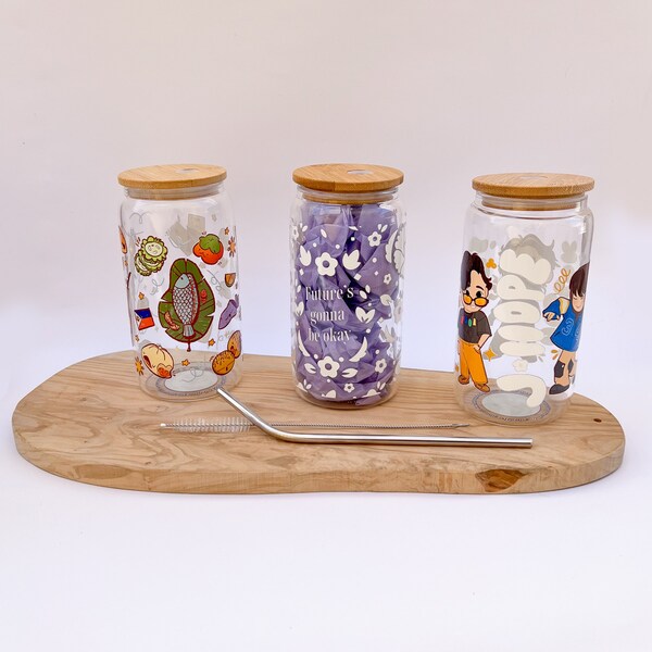 UV Dtf Cup Wrap 16oz Glass Wraps, Teacher Uv Dtf Transfer Glass Wrap ...