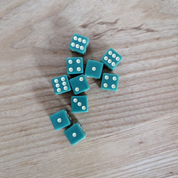Set of 10 Colored Dice, Solid Dice, Standard 16mm, Extra Board Game ...
