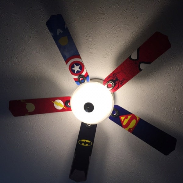 Super Hero Fan Blades - Etsy