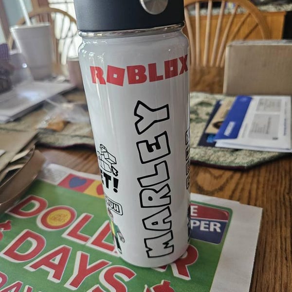 Personalized Roblox Tumbler: Stainless Steel Gaming Water Bottle - Etsy