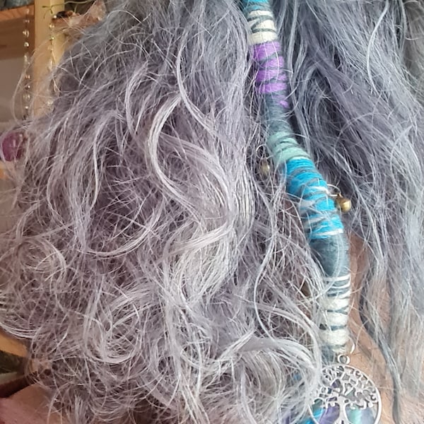 One Single Ended Dread Wrap | Tree of Life | Hair Wrap | Dreadlock ...