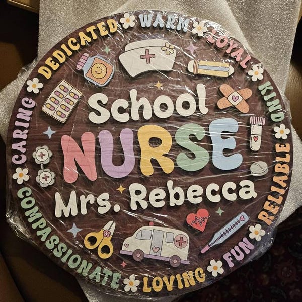 Personalized School Nurse Door Sign, School Nurse Gift, Custom School ...