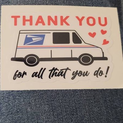 USPS Thank You Mailbox Sticker, Mailbox Decor, Peel and Stick Sticker ...