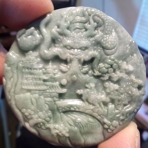 Djade-certified Natural Green Grade A Jade Jadeite Chinese Zodiac ...