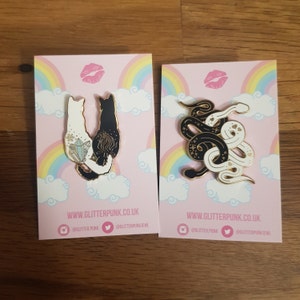 Black and White Snake Enamel Pin Gothic Pin Animal Pin Reptile Pin ...