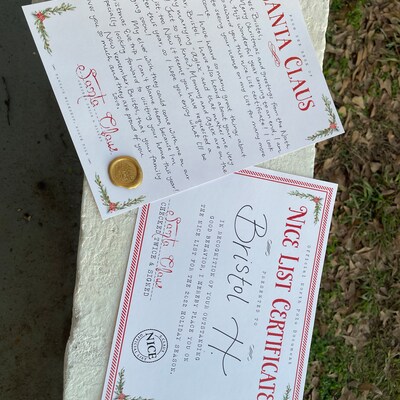 Custom Santa Claus Letter Printable Customized Santa Letter - Etsy