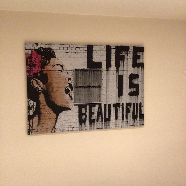 Banksy Super Mario Cop Policeman Mushroom Art Canvas, Banksy Street Art ...