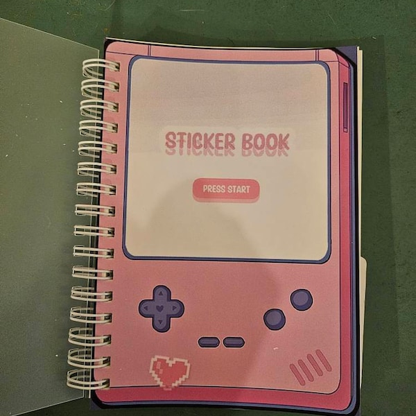Aesthetic Reusable Sticker Book A6 4.25 X 6 Size Gamer Girl Kawaii ...