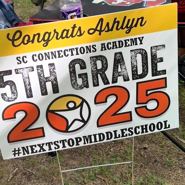 5th Grade Grad Sign, Custom Sign, Senior 2024, Graduation Yard Sign ...
