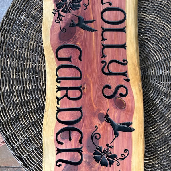 OUTDOOR Live Edge Cedar Wood Sign Custom Carved Sign Cabin Sign ...