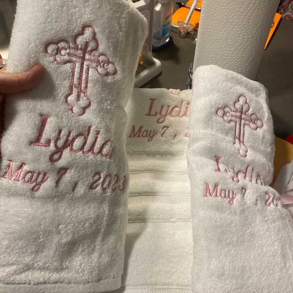Baptism Towel ~ Christening Towel ~ Baptism Towels ~ Personalized ...