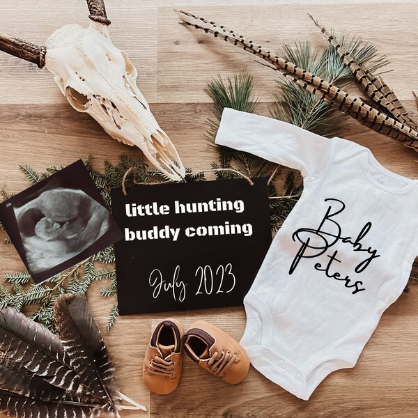 Digital Pregnancy Announcement/social Media/hunting Buddy Baby ...