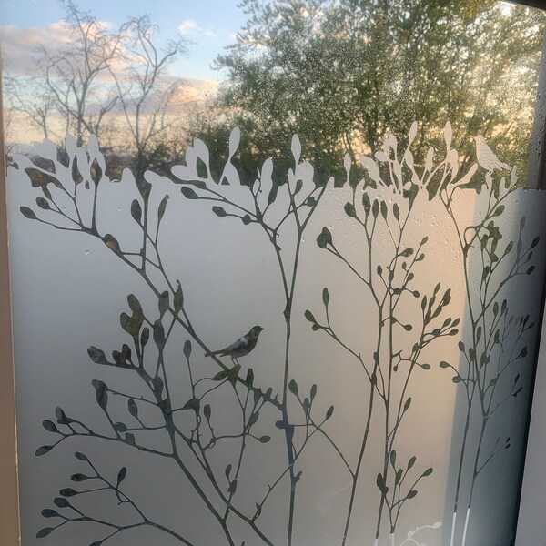 Self-adhesive Window Film With Punched-out Nature Motif "grasses ...