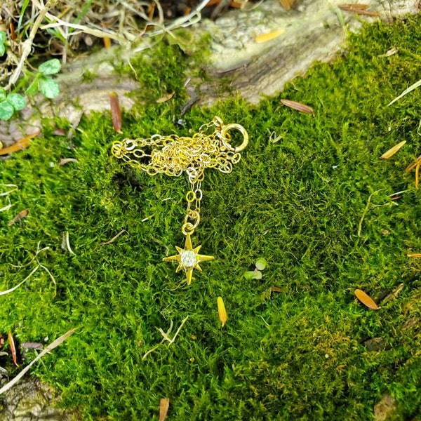 Tiny Gold Star Necklace | Mini Star Necklace | Dainty Celestial ...