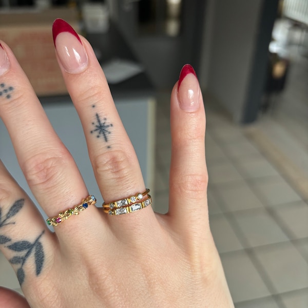 Initial Morse Code Ring by Caitlyn Minimalist Diamond Ring With Personalized Letter Cute Jewelry ...