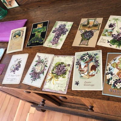 20 Vintage Postcards With Gorgeous Script and Interesting - Etsy