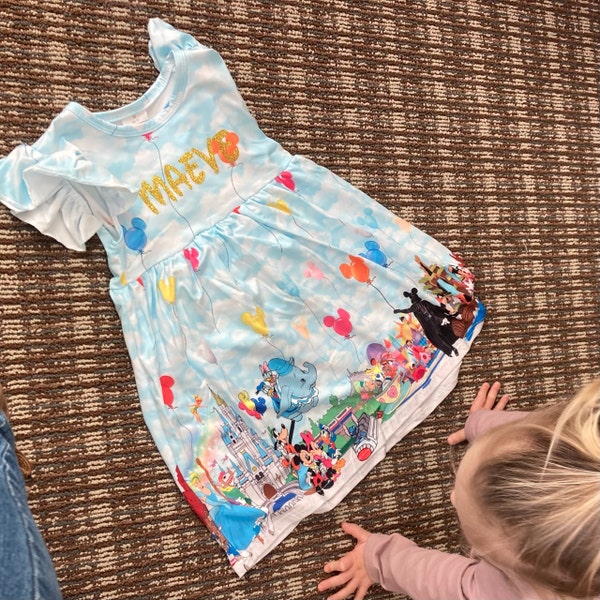 Disney Dress Disney World Dress Birthday Disney Girl Dress Disney ...