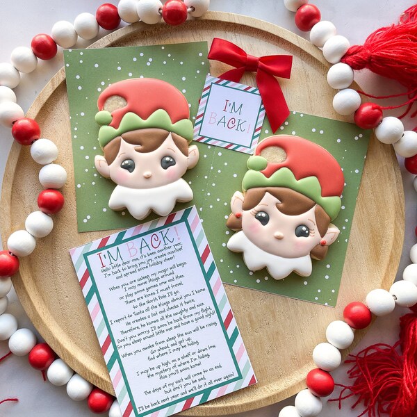 Printable Christmas Cookie Card-digital Christmas Cookie Card-mini ...