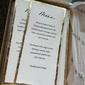 Custom Gift Tag With Gold Leaf and Custom Ribbon Colour Personalised ...