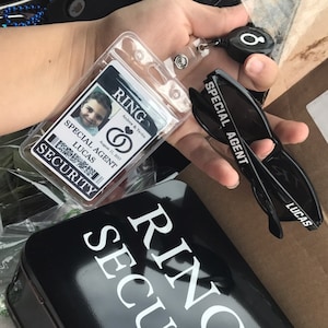 Ring Security ID Badge Set With Sunglasses and Add-on Items Wedding ...