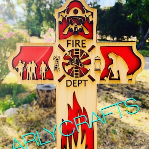 Firefighter Cross SVG Digital File Download Dxf Pdf Png Svg Commercial ...