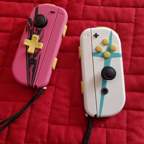 Custom Xenoblade Chronicles Mythra Pyra Themed Nintendo Switch Joy-con ...