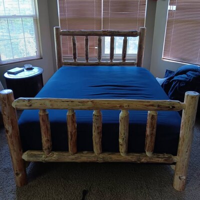 Rustic Log Bed Kit 1 Sturdy Double Log Side Rails 1 Seller in the US We ...