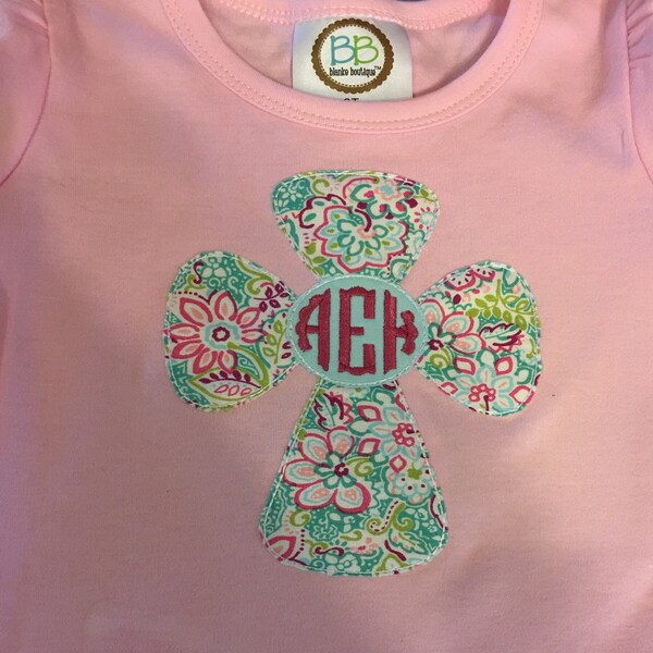 Cross Monogram Applique Design Machine Embroidery Design INSTANT ...