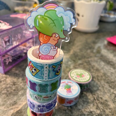 Holographic Acrylic Washi Stand Stormy Snail Stack & Washi - Etsy