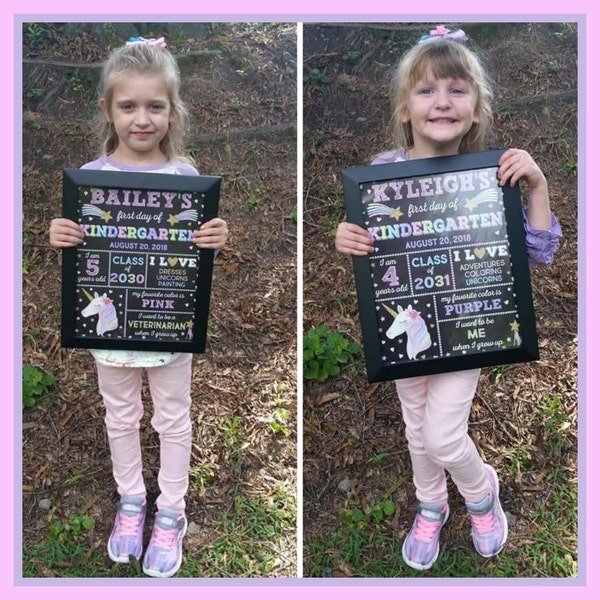 Unicorn First Day of School Sign, Back to School Sign, First Day of ...