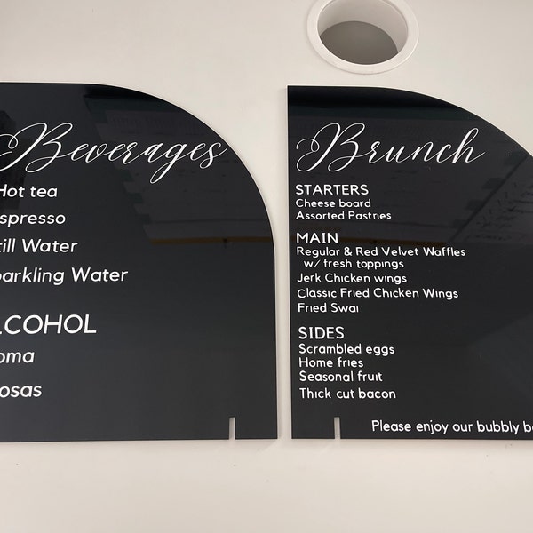 Half Arch - Acrylic Blank Table Sign - Etsy