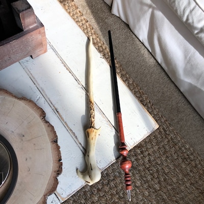 Yew Wand Fully Hand-carved Wand 13 1/2 Long. Holly Wand Real - Etsy