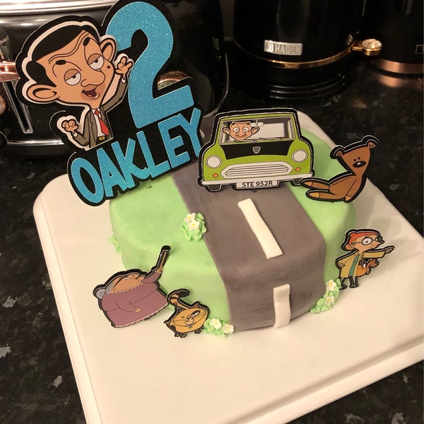 Mr Bean Themed Cake Topper Set Birthday / Personalised / Custom ...