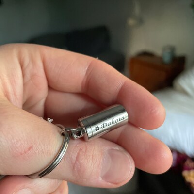 Custom Cremation Keychain Urn for Human and Pet Ashes, Personalized ...