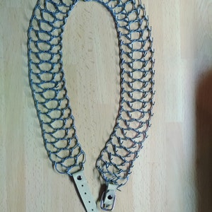 NECK CILICE 5 Row Metal and Leather - Etsy