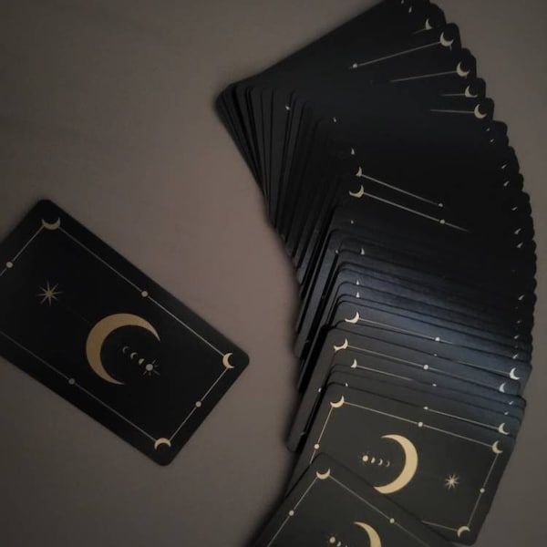 Black Tarot Cards Set | Tarot Deck With Guidebook and Bag | Classic ...