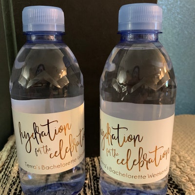 Metallic Foil Wedding Stickers, Wedding Water Bottle Labels, Rose Gold ...