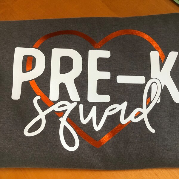 Prek Squad Svg, Prek Teacher, Pre-k Shirt, Squad Svg, Teacher Svg, Iron ...