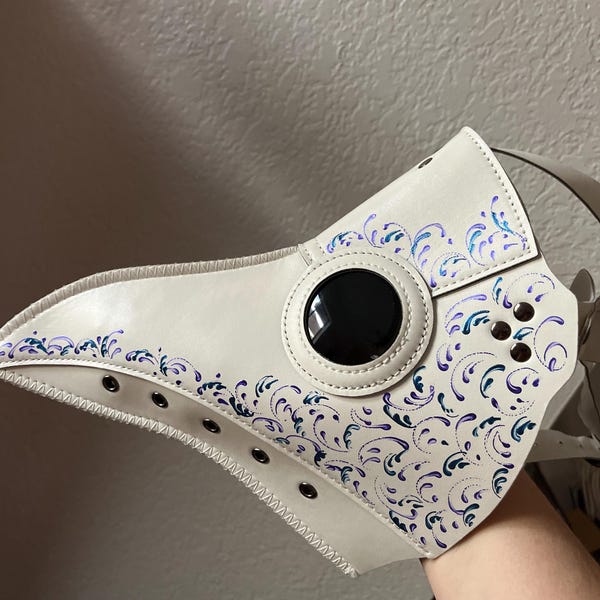 White Plague Doctor Mask Pink Filigree Plague Mask for Women and Men ...